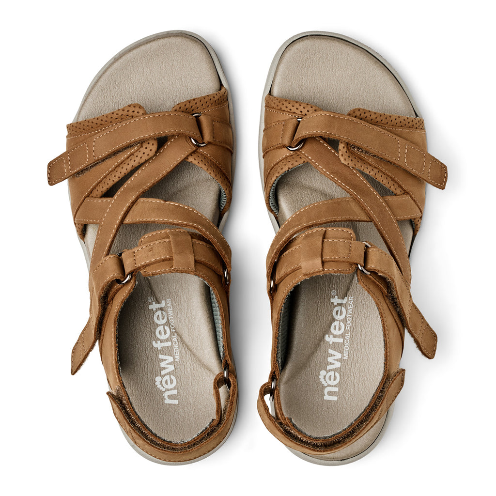 New Feet 241-12-1537 Cognac – Komfortabel Damesko Wide